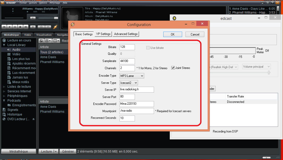 Diffuser avec Winamp – Centre d'aide RadioKing